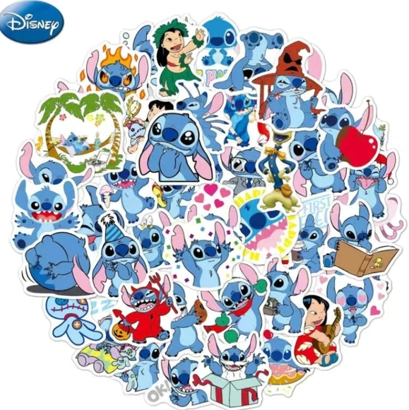 Disney | Other | 65 25 Disney Stitch Stickers | Poshmark